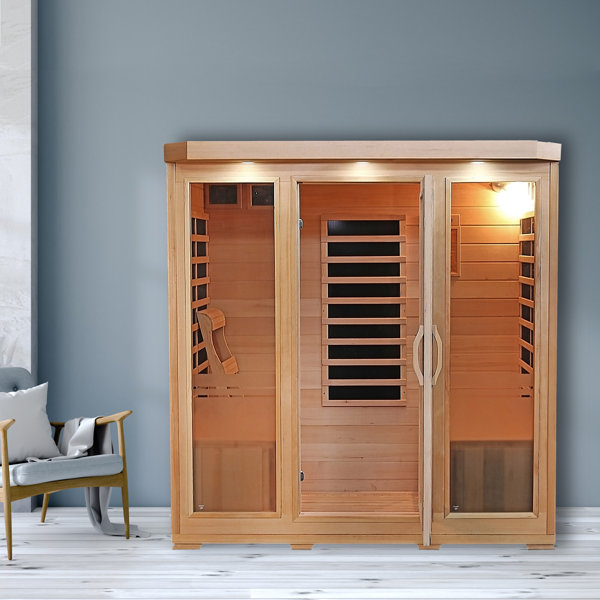 Heatwave Sonoma 4-Person Hemlock Infrared Sauna with 9 Carbon Heaters | Wayfair